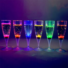 6 Pack LED Champagne Flutes – Light Up Champagne Glasses