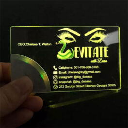 Custom LED Business Cards: USB Rechargeable - Flashion Statement