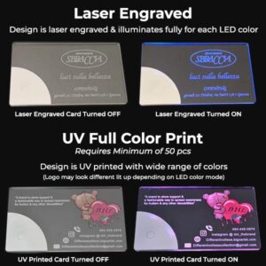 Custom LED Business Cards: USB Rechargeable - Flashion Statement
