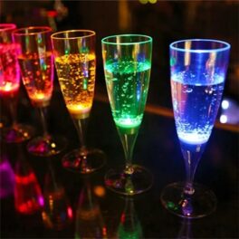 6 Pack LED Champagne Flutes – Light Up Champagne Glasses