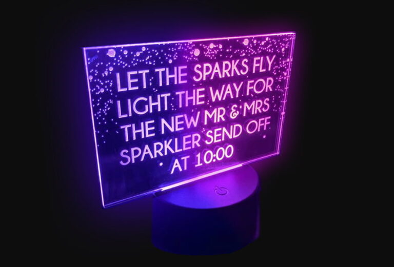 Dual Color Acrylic LED Table Sign - Flashion Statement