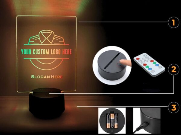 Dual Color Acrylic LED Table Sign - Flashion Statement