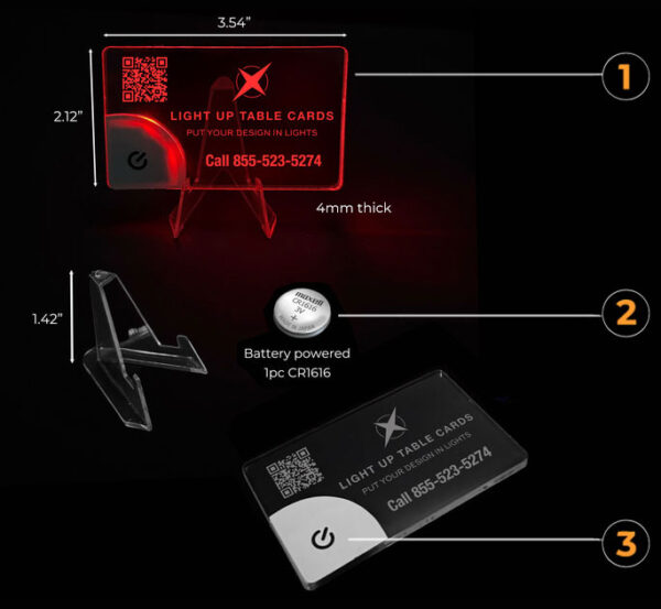 Acrylic LED Table Cards - Flashion Statement